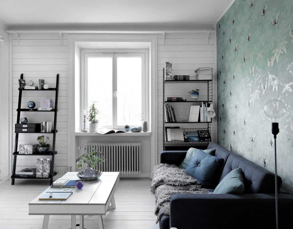 Un studio en noir et bleu