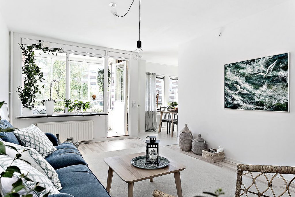 Ambiance nature dans un appartement suédois