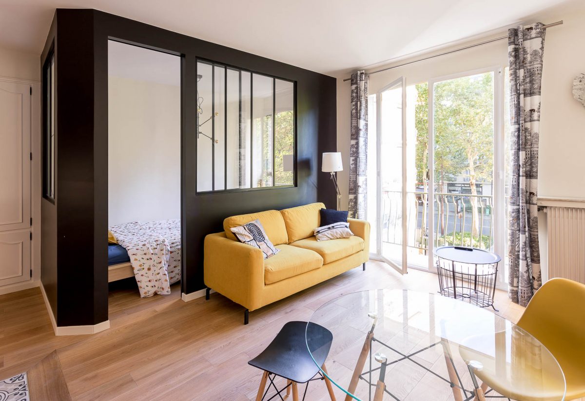 Rénovation intégrale d'un studio pour créer un deux-pièces