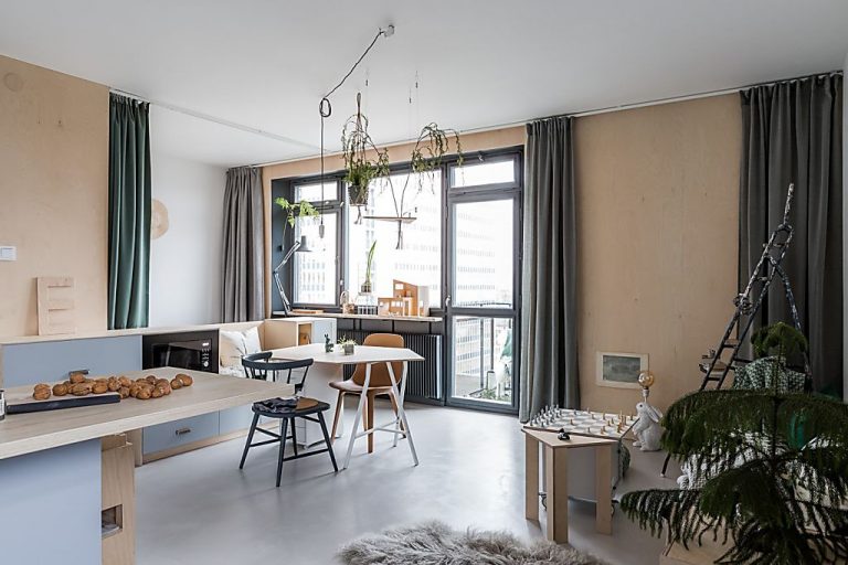 Ce studio de 35m2 a un design et un aménagement très réussis