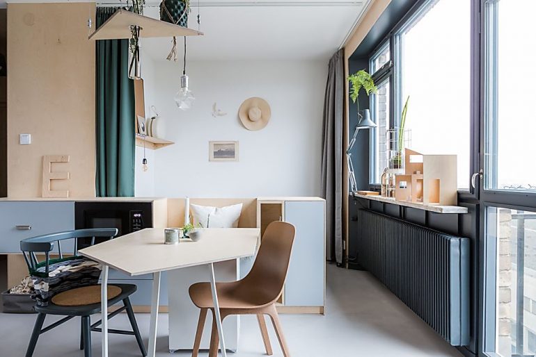 Ce studio de 35m2 a un design et un aménagement très réussis