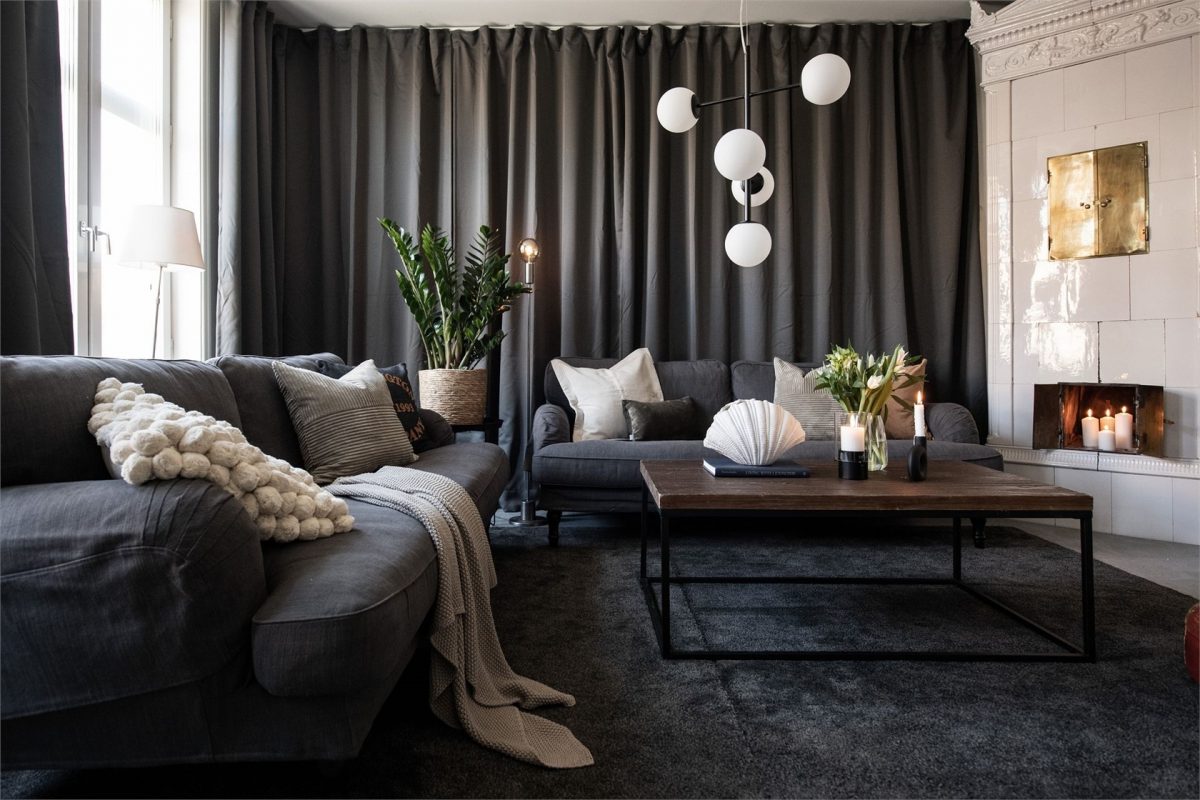 Design noir dans un appartement de 53m2