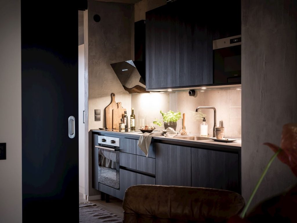 Un appartement de 46m2 à la décoration béton
