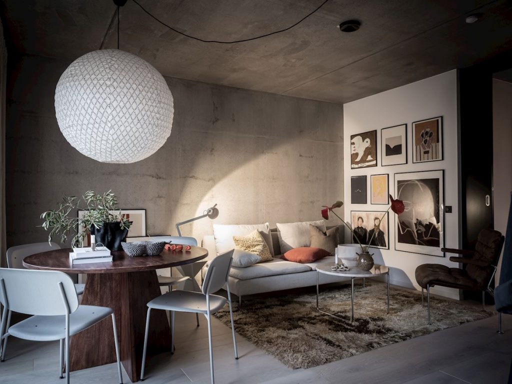 Un appartement de 46m2 à la décoration béton