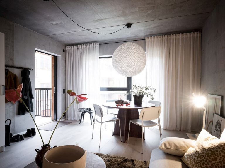Un appartement de 46m2 à la décoration béton