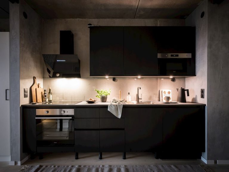 Un appartement de 46m2 à la décoration béton