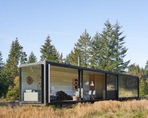 Une mini maison container de 40m2 à l'intérieur design