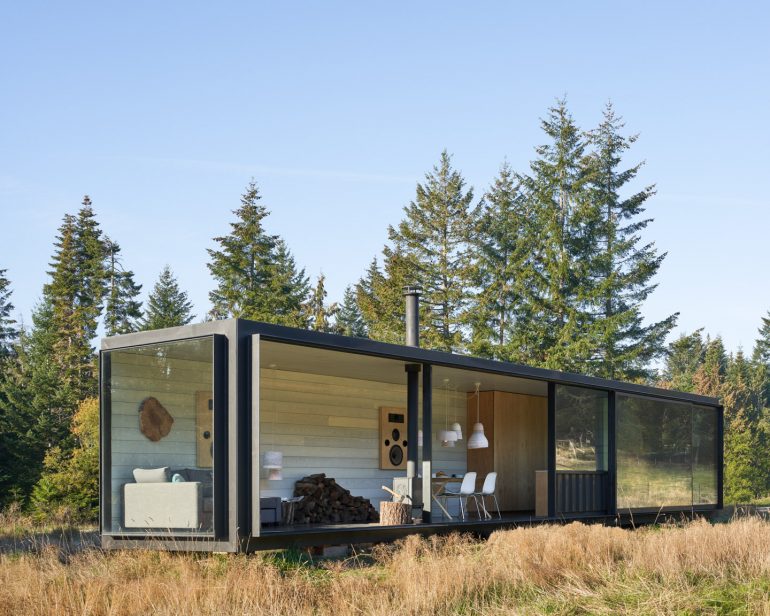 Une mini maison container de 40m2 à l'intérieur design