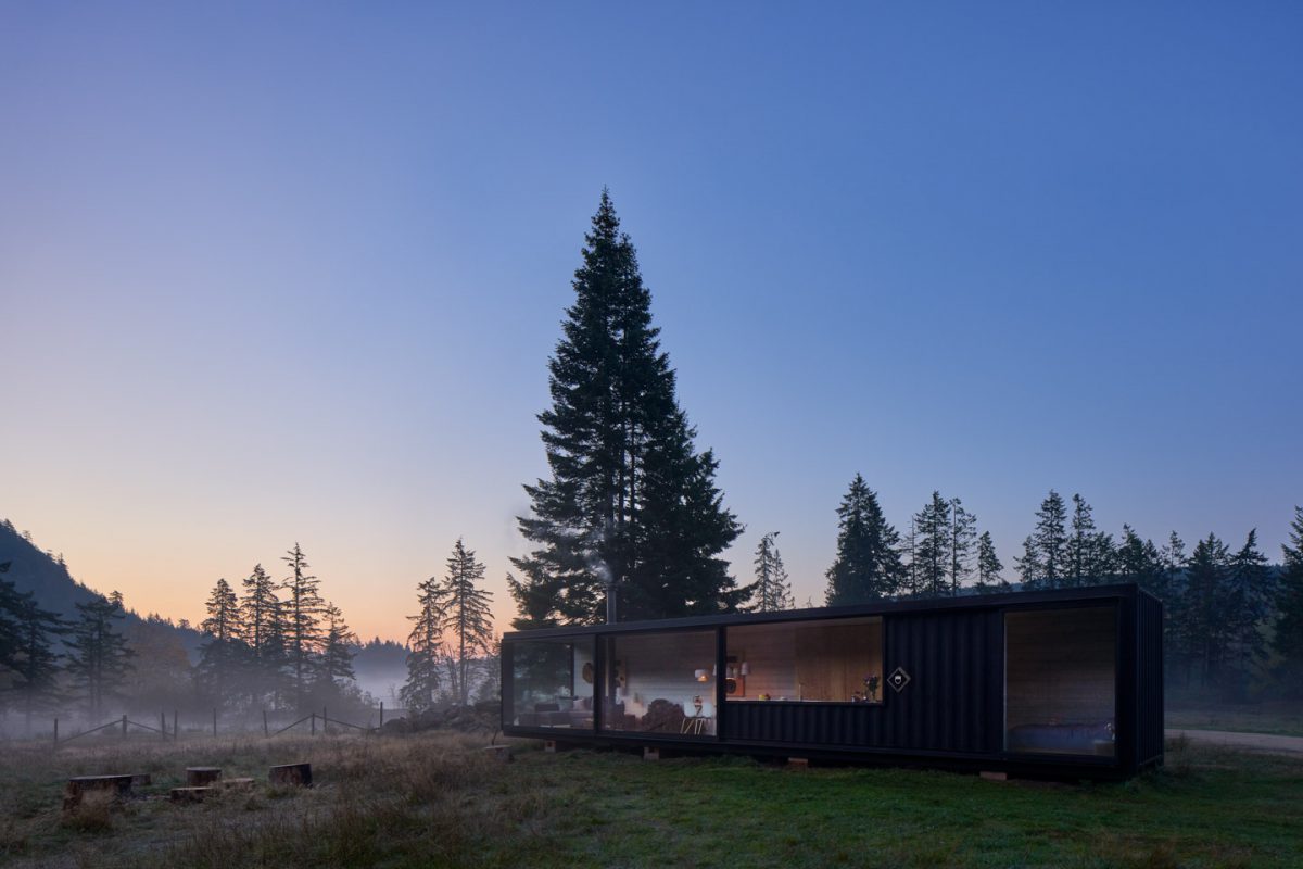 Une mini maison container de 40m2 à l'intérieur design