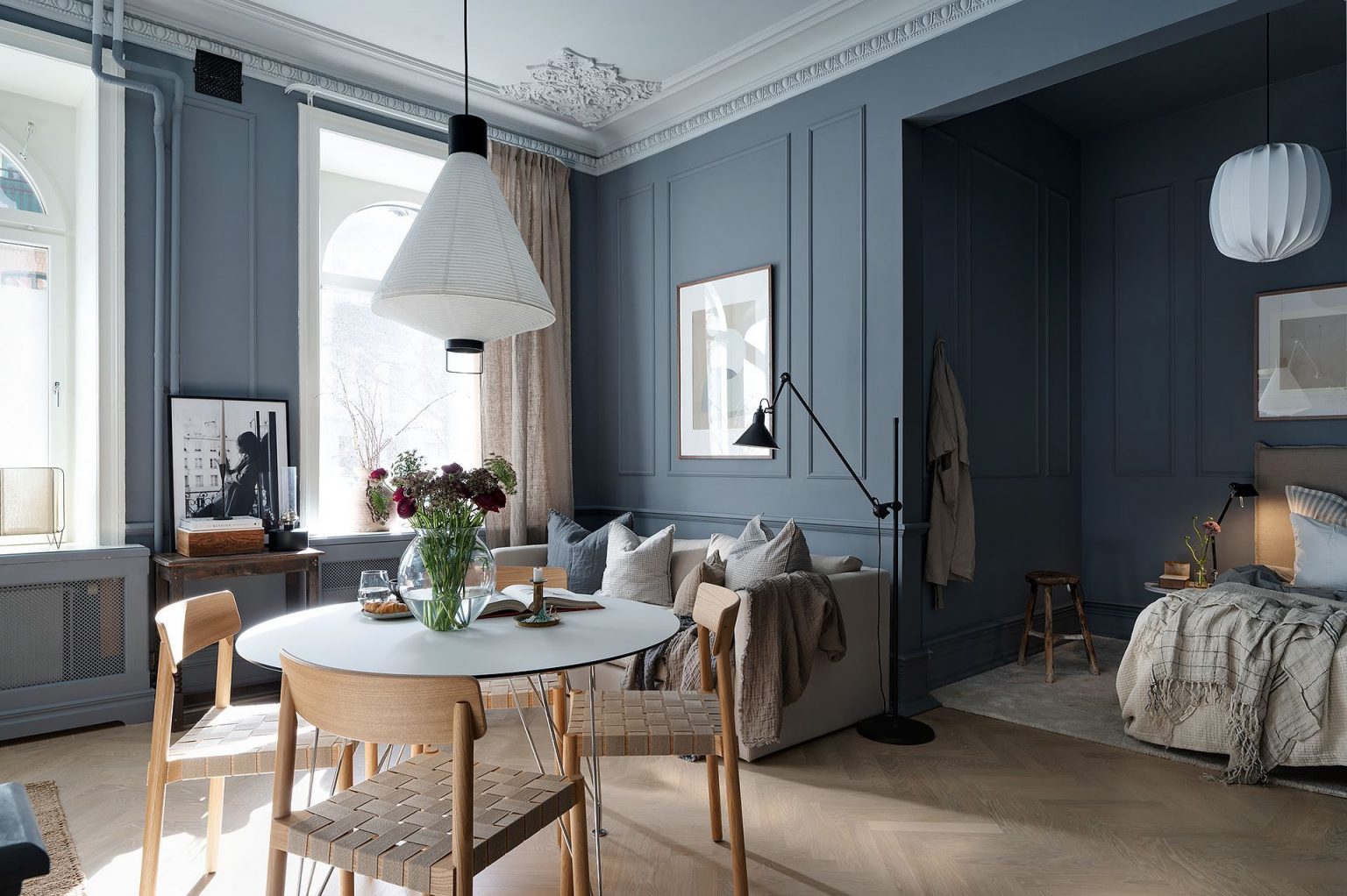 Une chambre dans une alcôve pour un sublime studio de 34m2