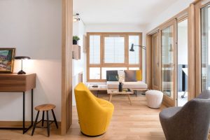 Un studio design de 50m2 aménagé comme un deux-pièces ouvert