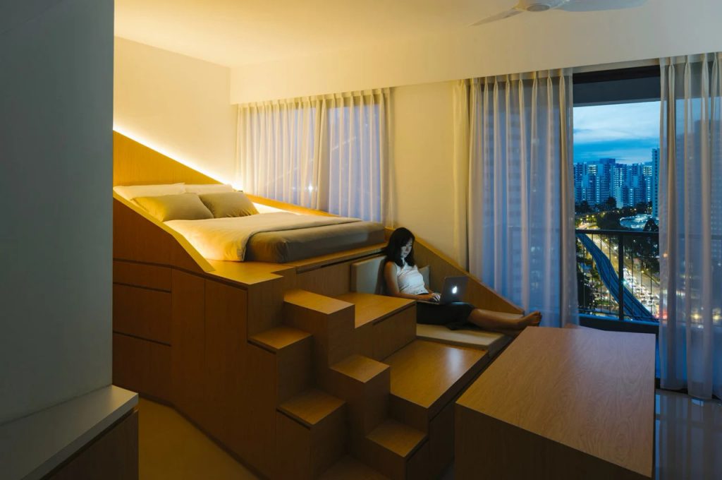Un studio de 43m2 à Singapour aménagé par Metre Architects