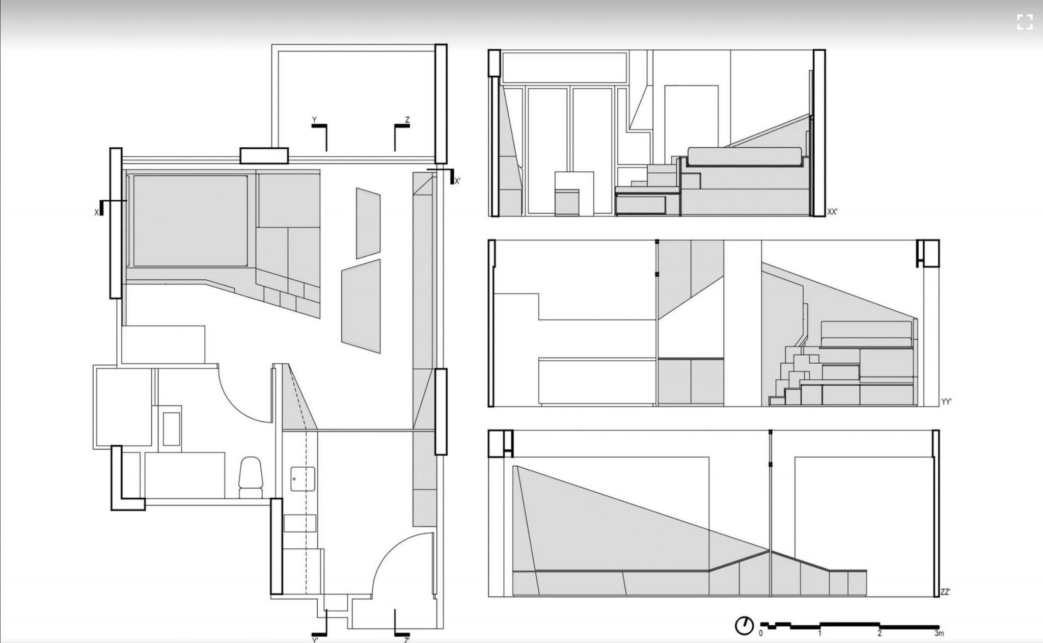 Un studio de 43m2 à Singapour aménagé par Metre Architects