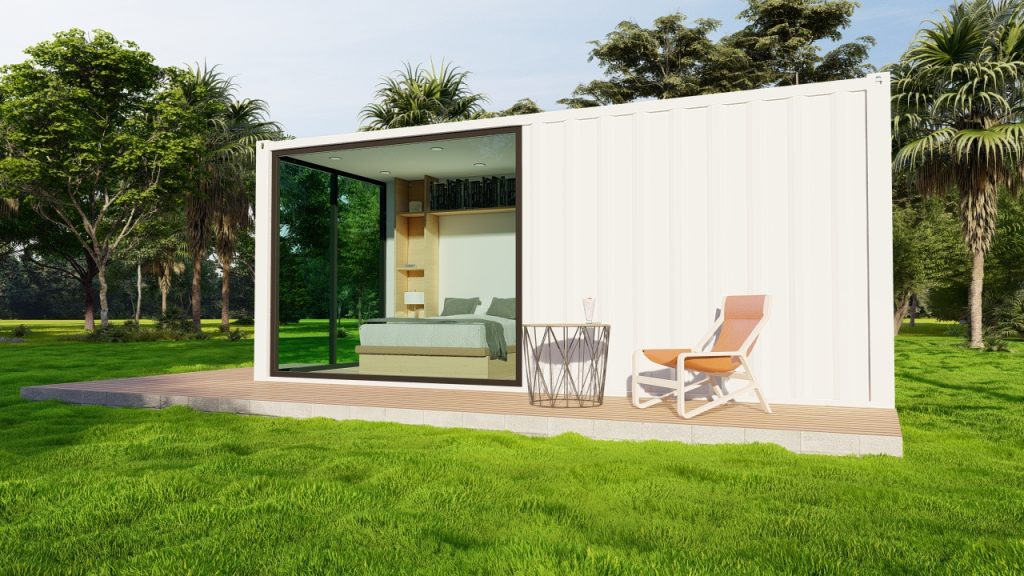 Une mini maison container de 15m2 toute équipée (avec plan)