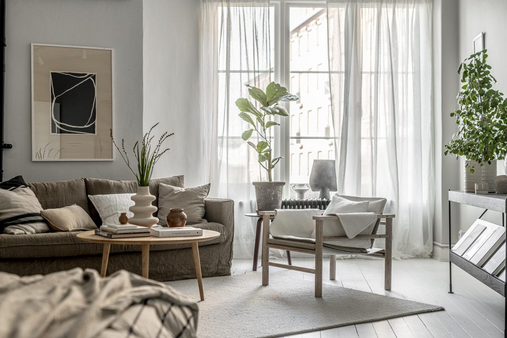 Un luxueux studio de 50m2 avec une grande cuisine séparée