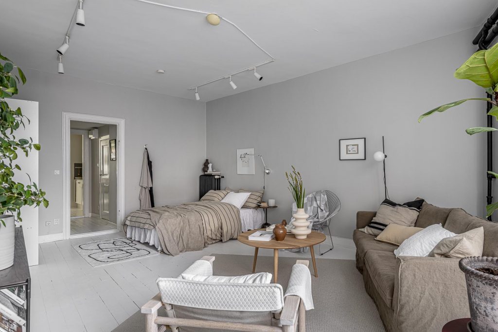 Un luxueux studio de 50m2 avec une grande cuisine séparée