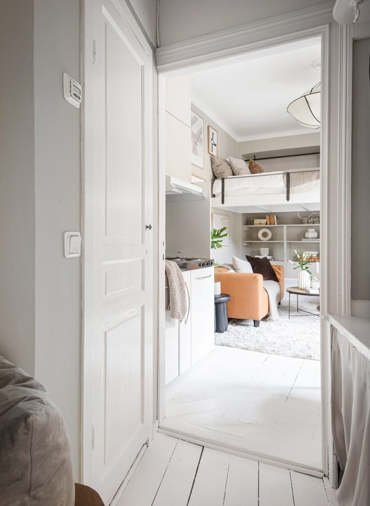 Un studio de 16m2 seulement parfaitement aménagé en style contemporain