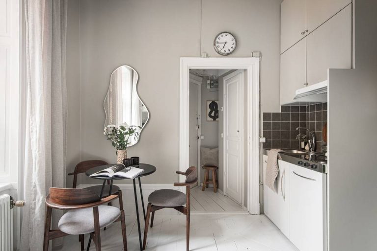 Un studio de 16m2 seulement parfaitement aménagé en style contemporain