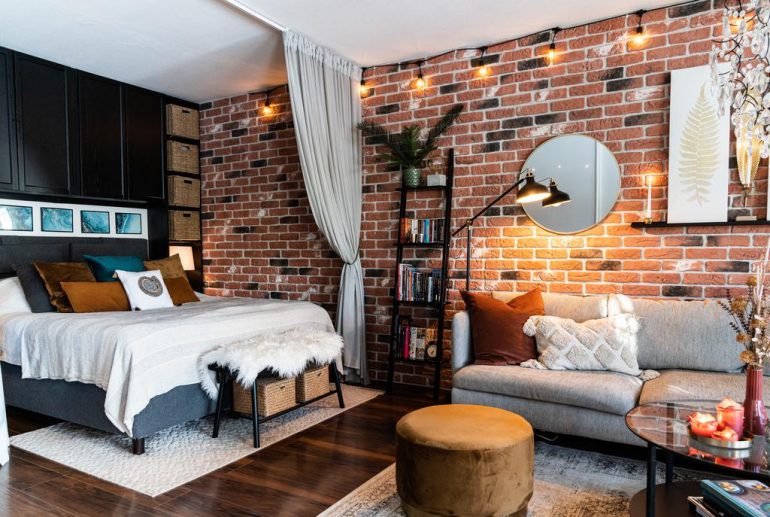 Un mini loft de 40m2 avec un grand balcon vitré