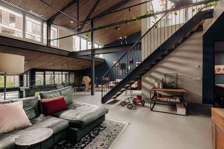 Un loft de 156m2 aux détails raffinés à Amsterdam