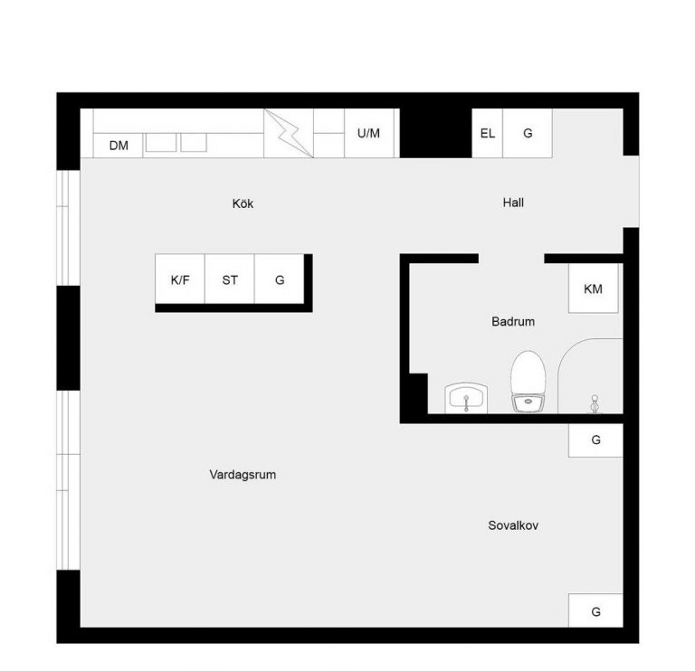 Un appartement bien conçu de 42m2 et sa chambre verrière