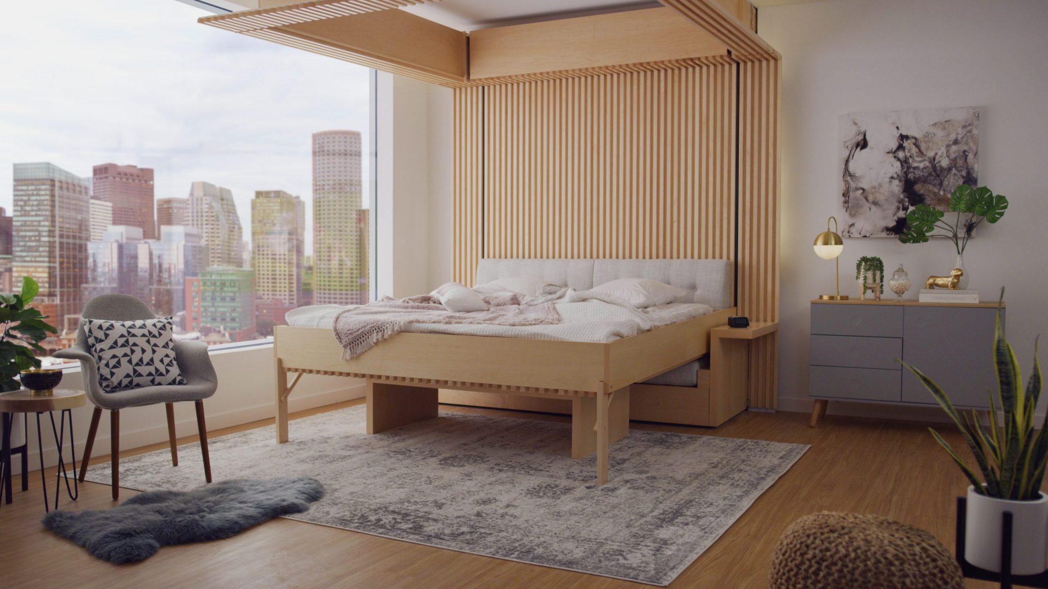 Un studio design et extensible aménagé par Ori Living