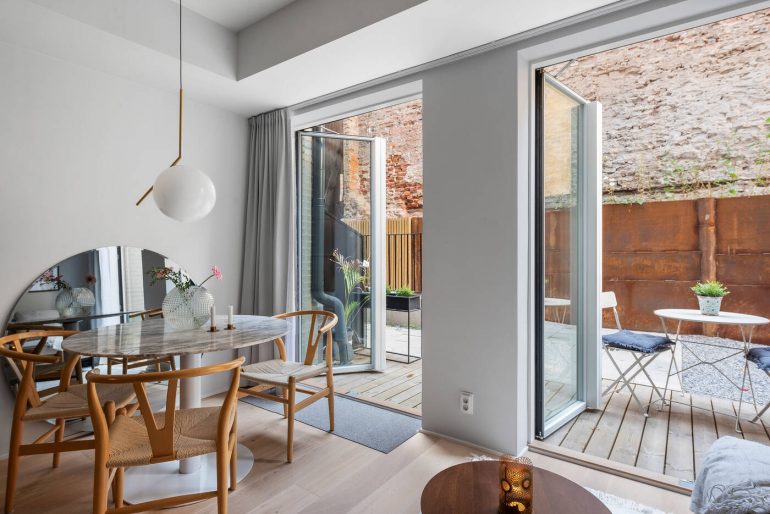 Un studio de 32m2 design et luxueux aux belles finitions à Stockholm