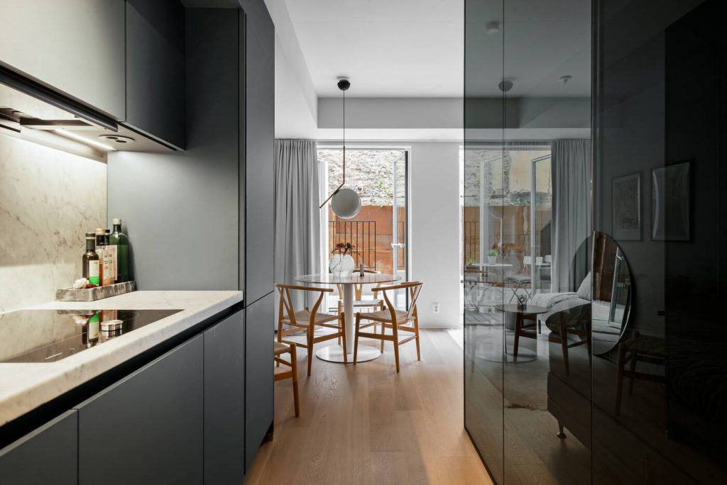 Un studio de 32m2 design et luxueux à Stockholm