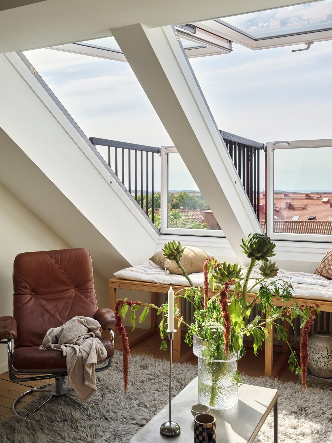 Un appartement mansardé de 74m2 en duplex très lumineux