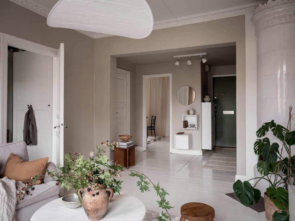 Un deux-pièces rénové de 55m2 aux douces couleurs scandinaves