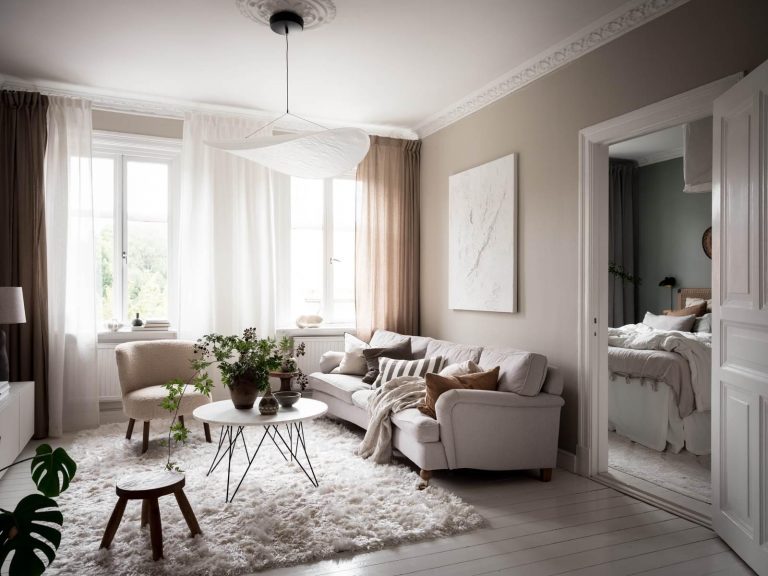 Un deux-pièces rénové de 55m2 aux douces couleurs scandinaves