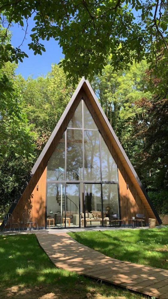 Une maison A-Frame en Normandie belle et insolite