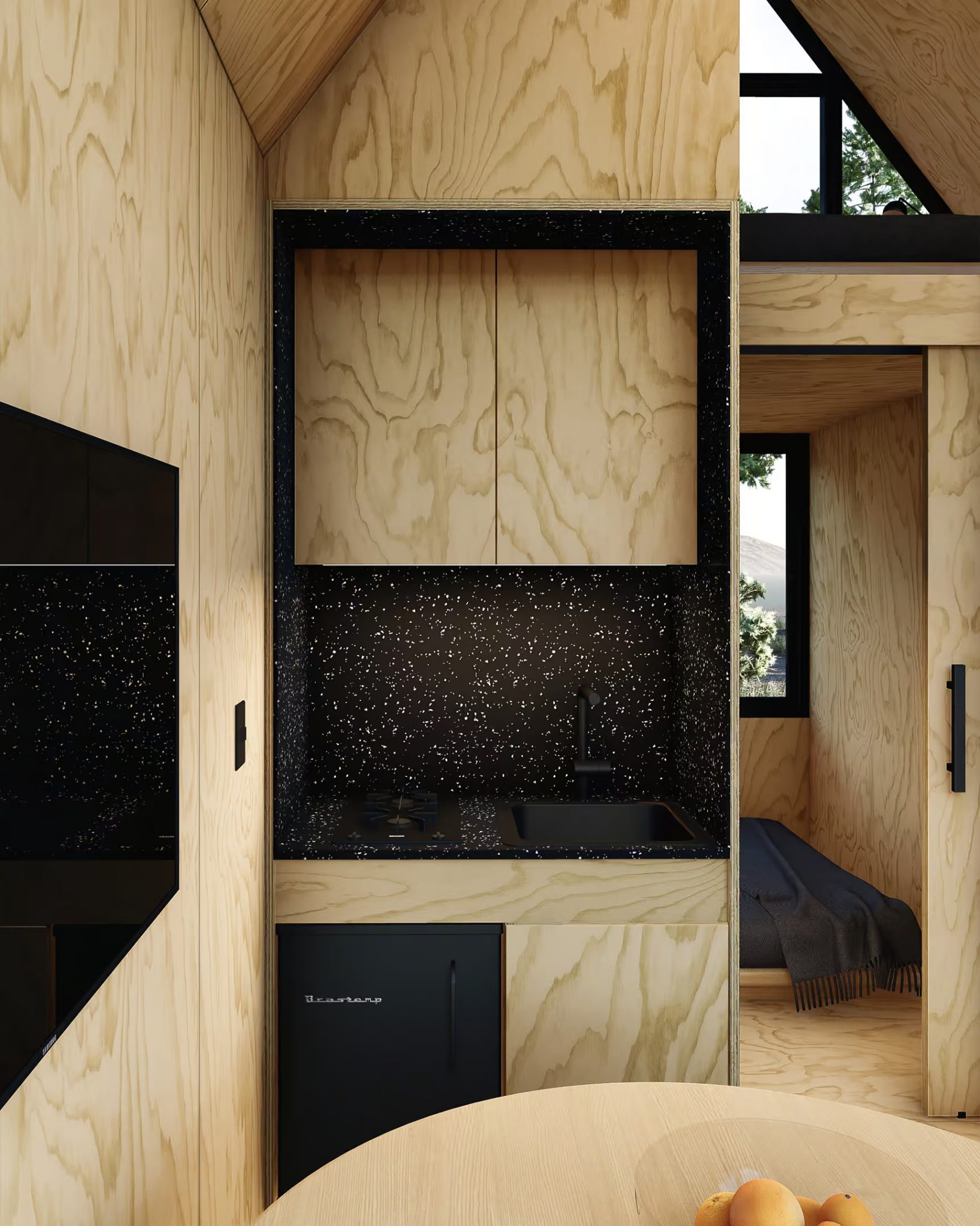 Une mini maison de 23m2 avec une chambre loft au Chili