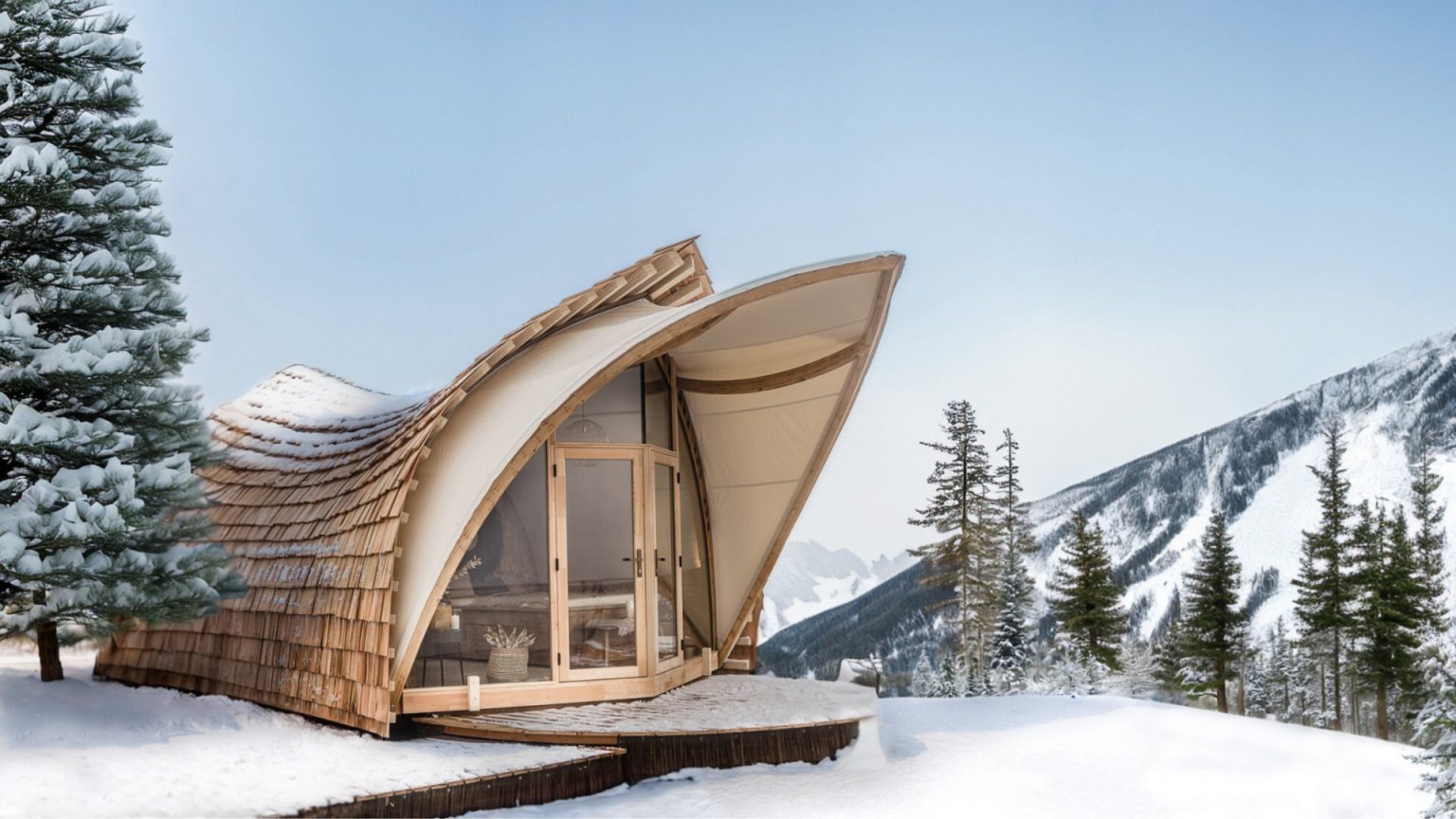 Un mini chalet de montagne de 16m2 à l'architecture atypique