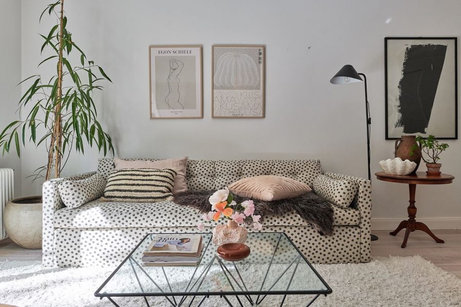 Un grand studio de 46m2 avec alcôve décoré avec charme