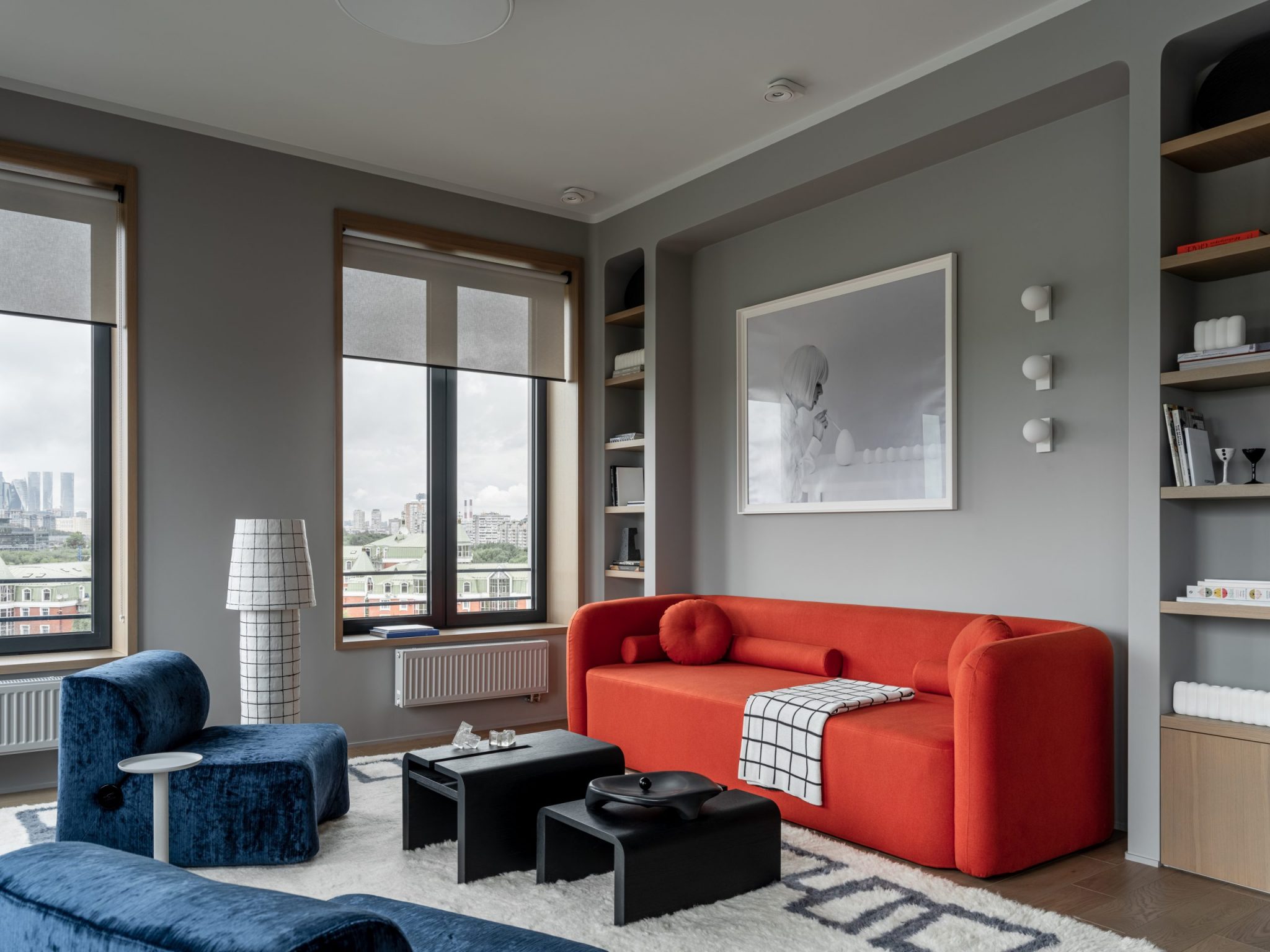 Un appartement design de 92m2 aux couleurs contrastées