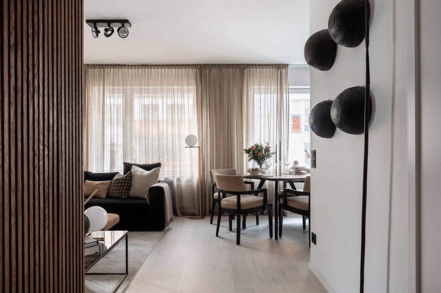 Un élégant deux-pièces de 46m2 près du lac Mälaren