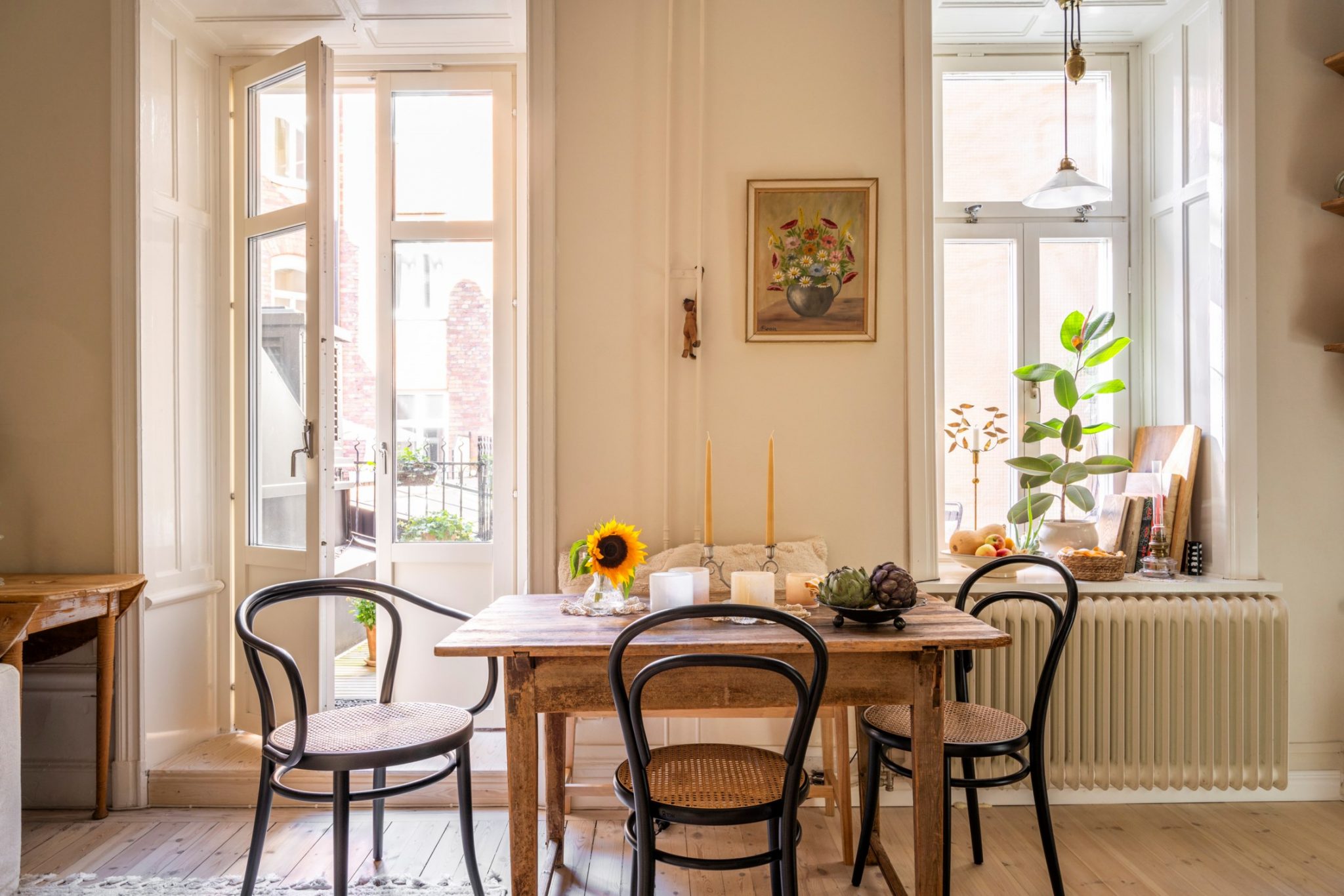 Un deux-pièces vintage de 44m2 en couleurs douces