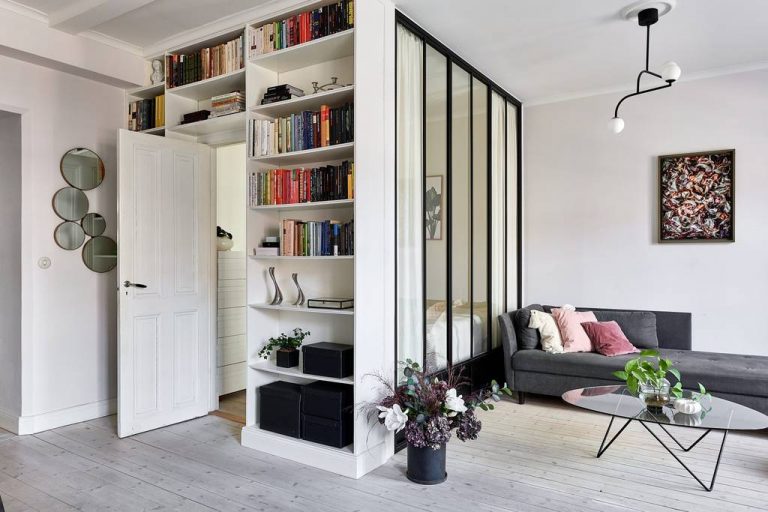 Un deux-pièces de 46m2 avec une chambre en second jour