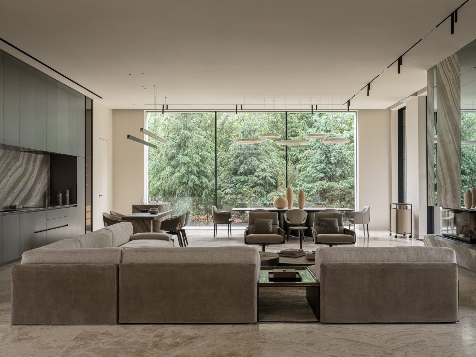 Une immense maison inspirée par le design japonais et sa piscine intérieure